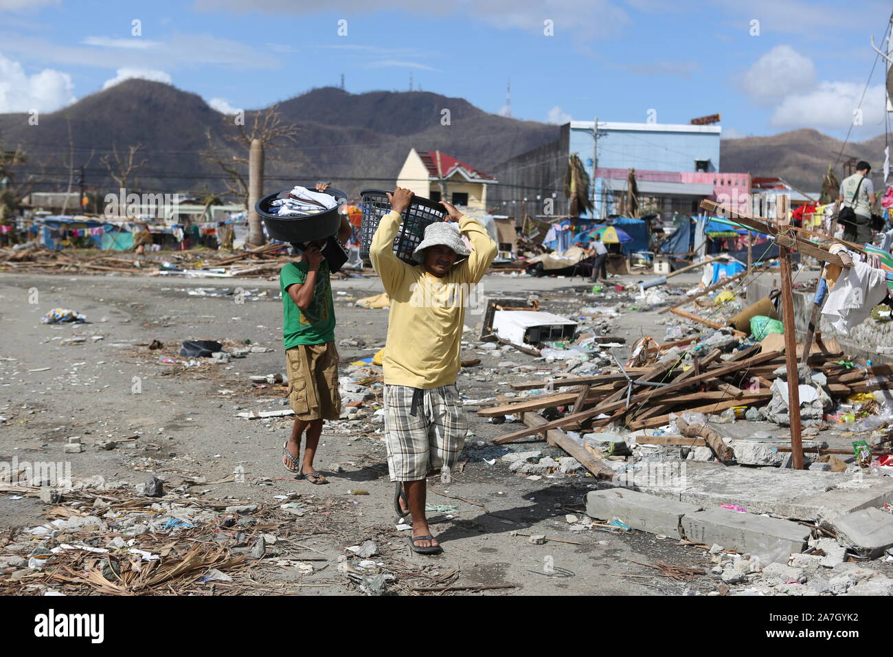 8 November 2013. Tacloban, Philippines.Typhoon Haiyan, known as Super ...