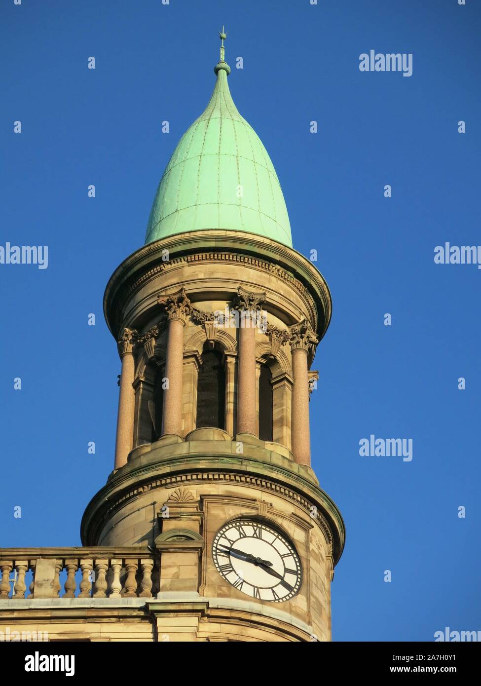 The cupola and clock tower of the former Robinson & Cleaver Department ...