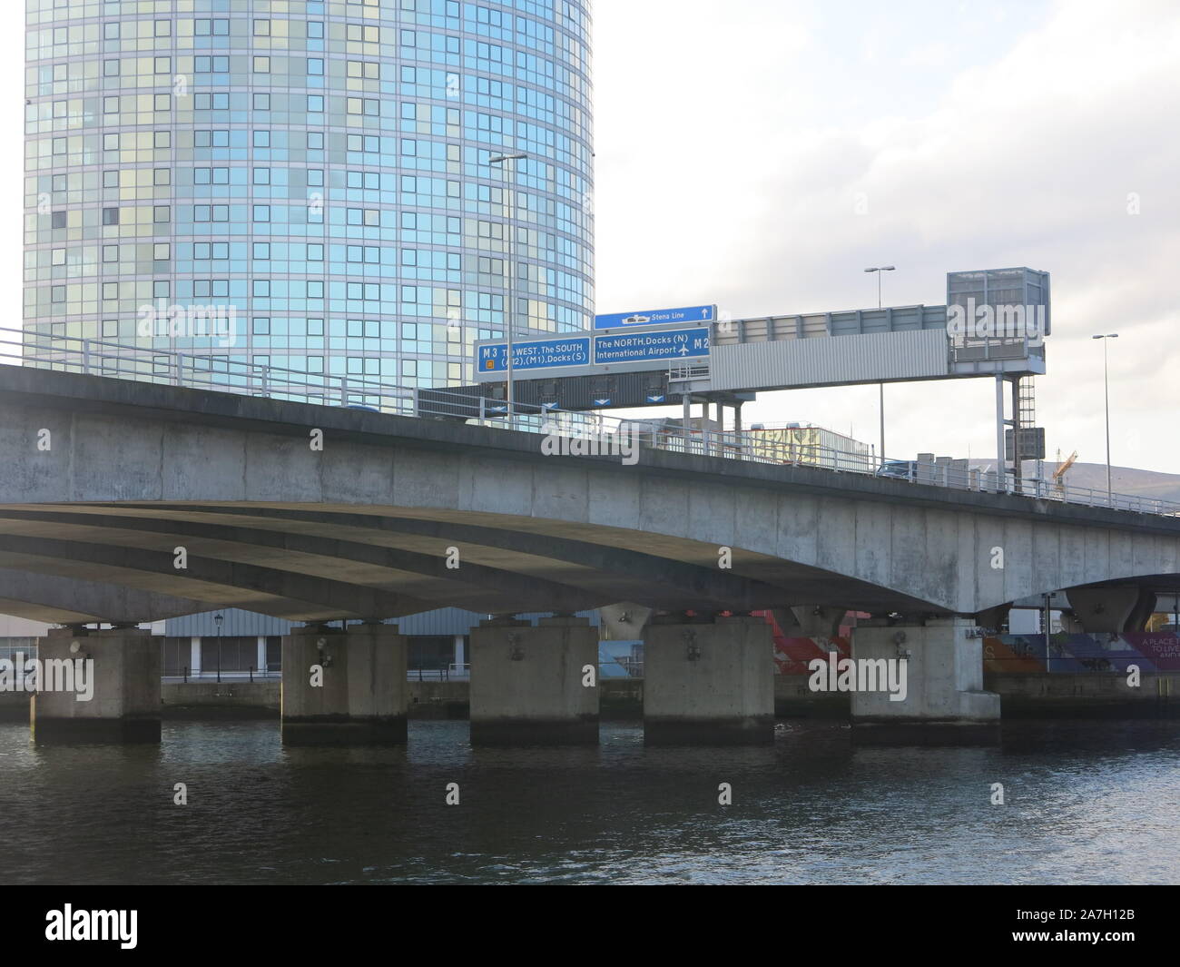 Bridge And Road Signs Belfast High Resolution Stock Photography and ...