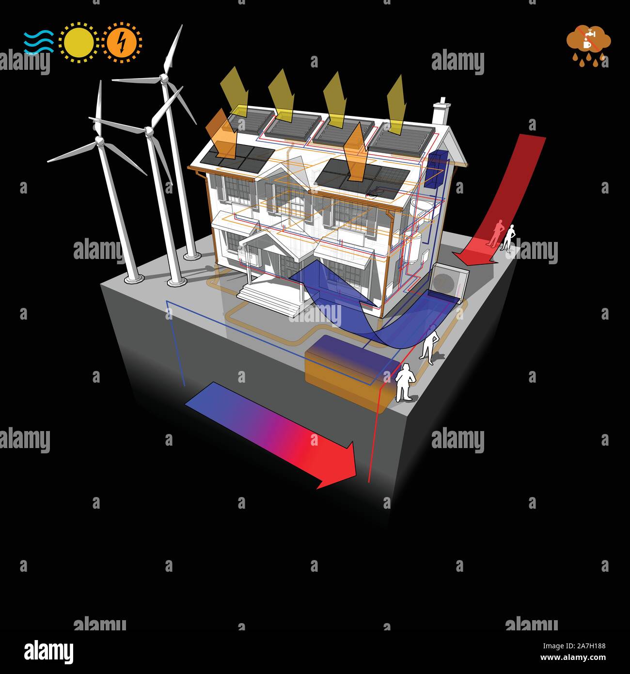 Pump energy storage Stock Vector Images - Alamy