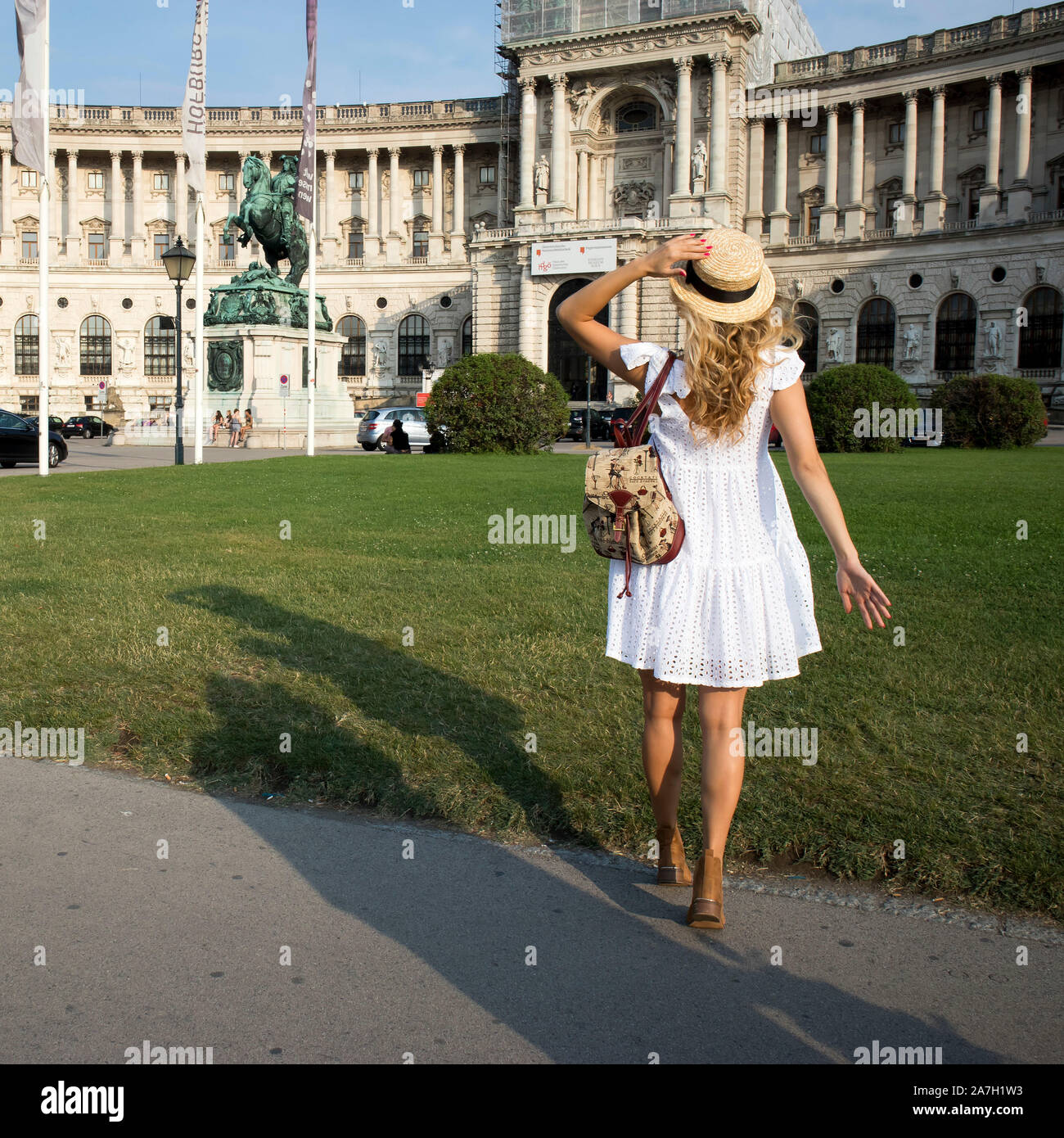 VIENNA, AUSTRIA - 1 September 2019: Equestrian statue of Archduke Karl ...