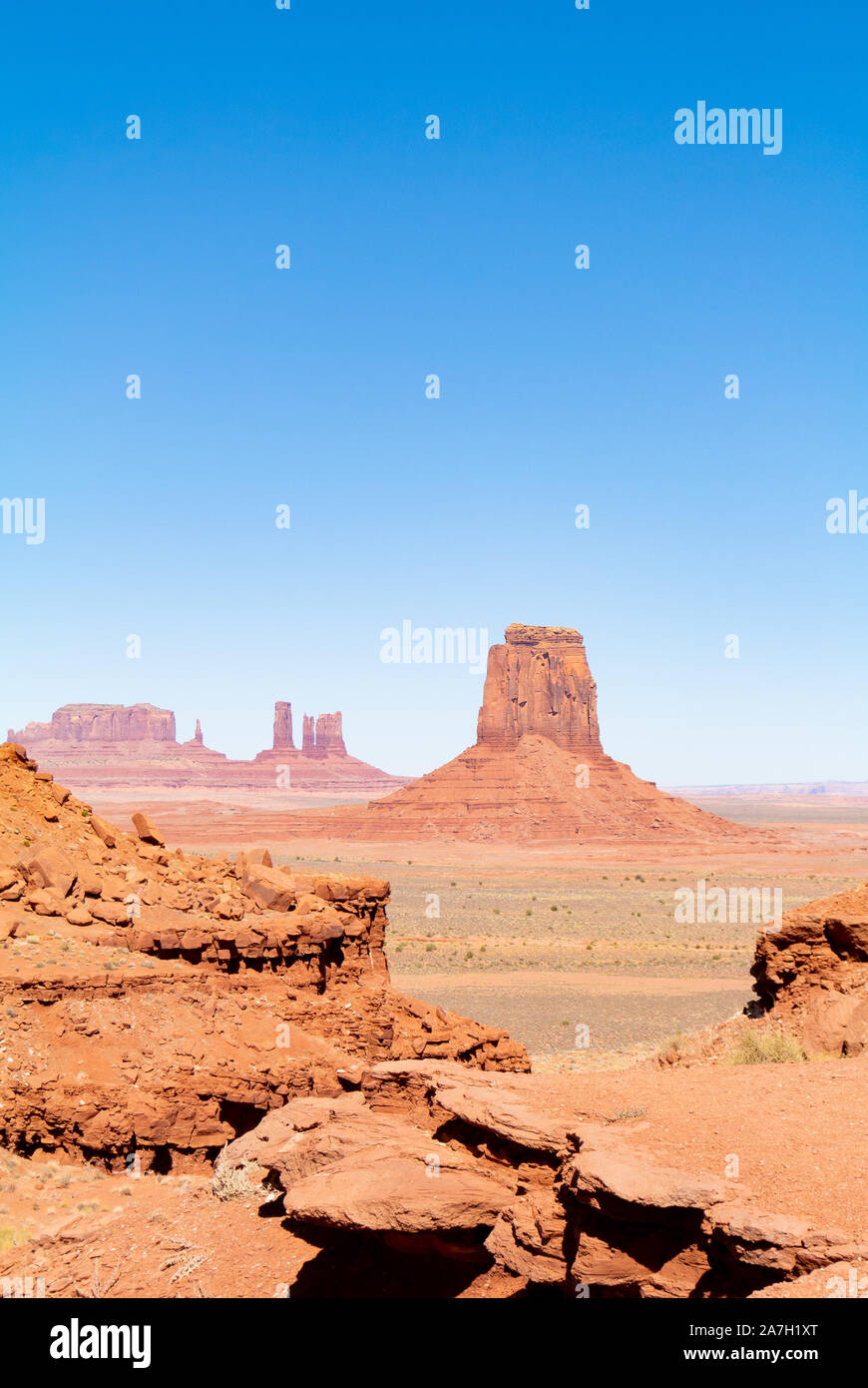 A landscape with Buttes in Monument Valley, Utah, united states of ...