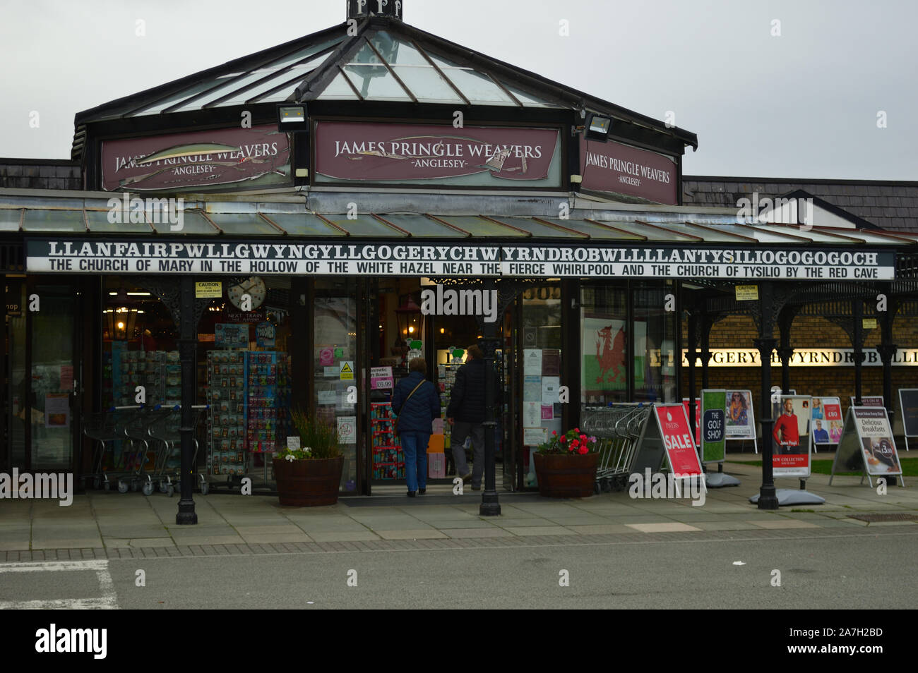 llanfair pg, North Wales, Snowdonia, UK - October 2019: longest station ...