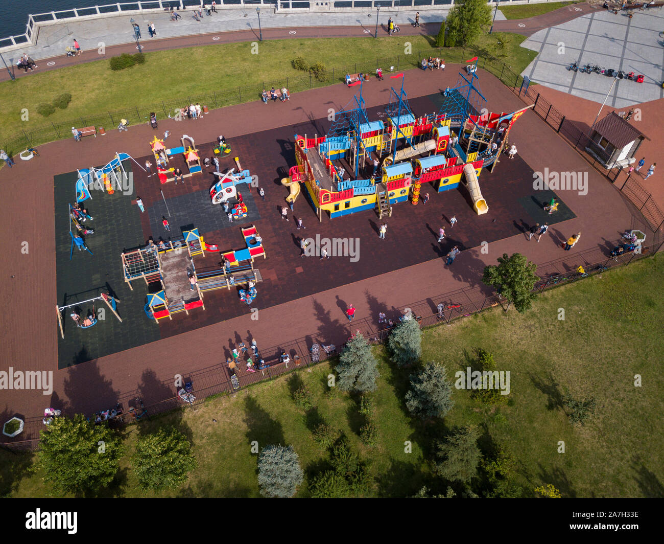 Aerial view children playing on hi-res stock photography and images - Alamy