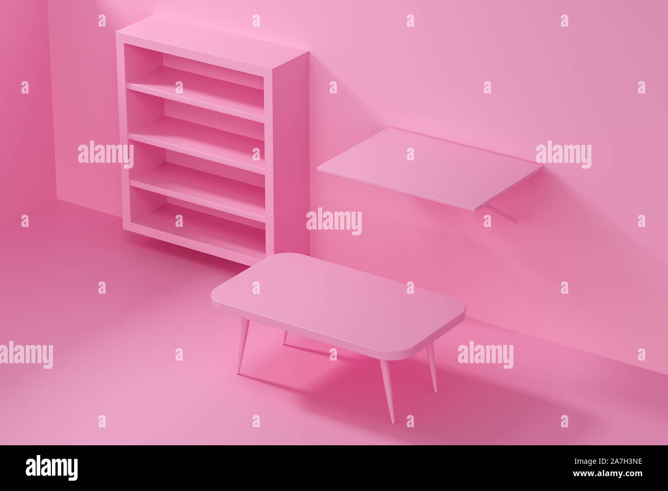 Model of furniture in the living room, 3d rendering. Computer digital ...