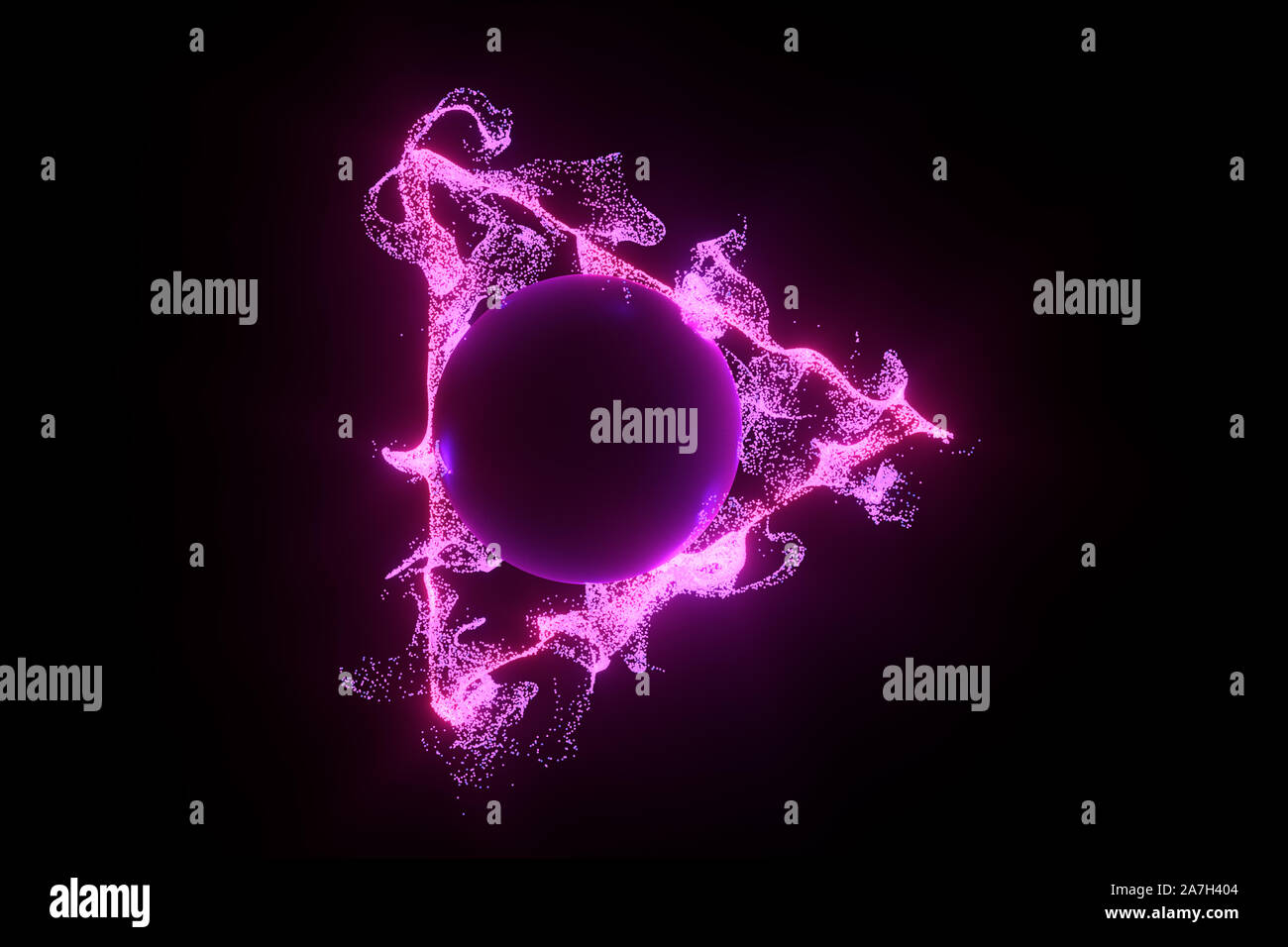 Abstract glowing particles with brilliant light, 3d rendering. Computer ...