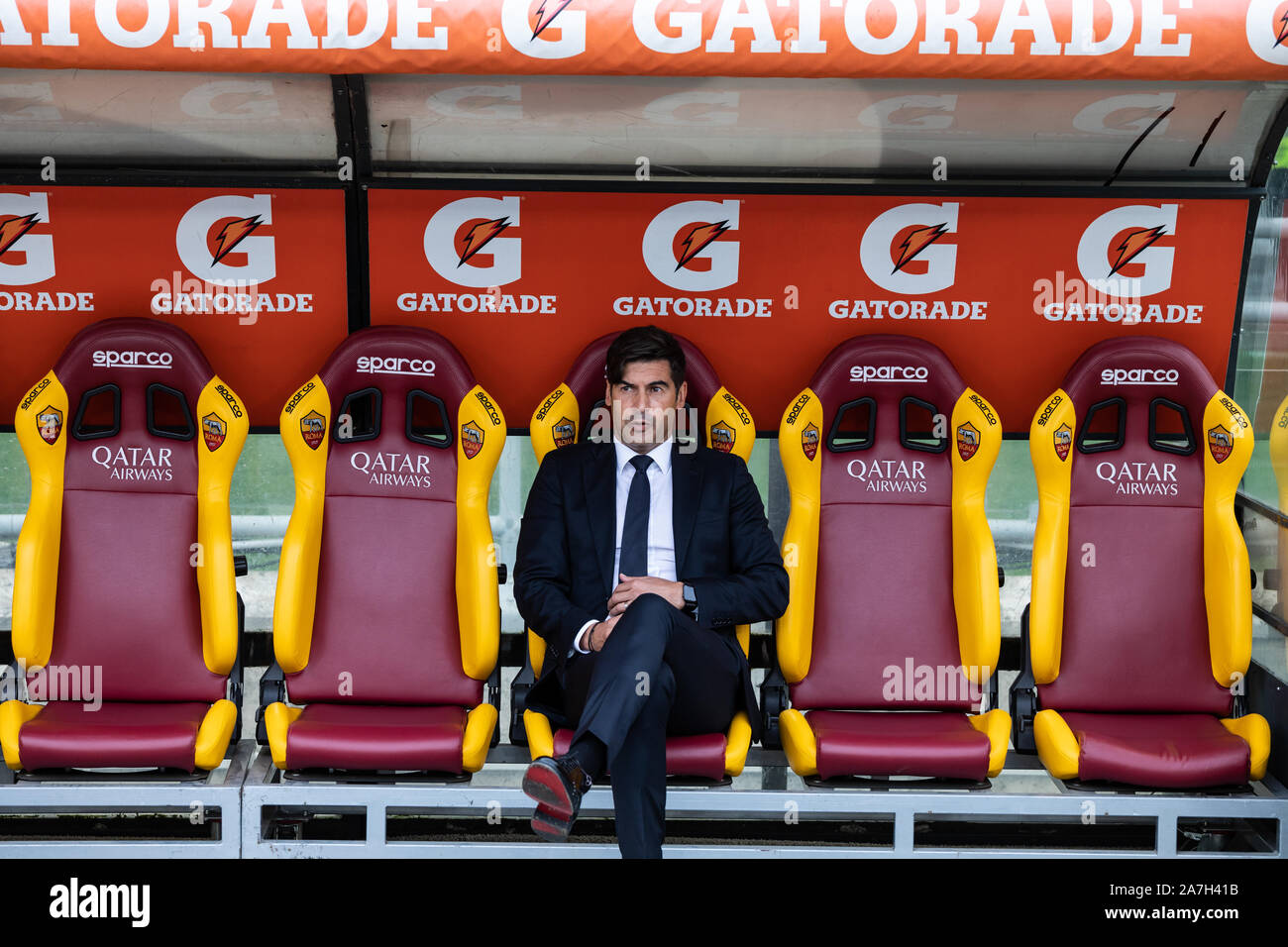 Paulo Fonseca seen during the Italian Serie A football match between AS ...