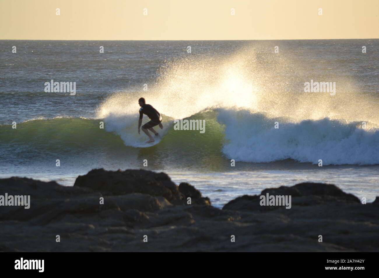 Big surf on Costa Rican beach Stock Photo - Alamy