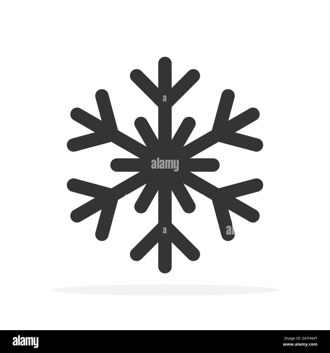 Snowflake icon - vector. Black Snowflake isolated. Snowflake icon in ...