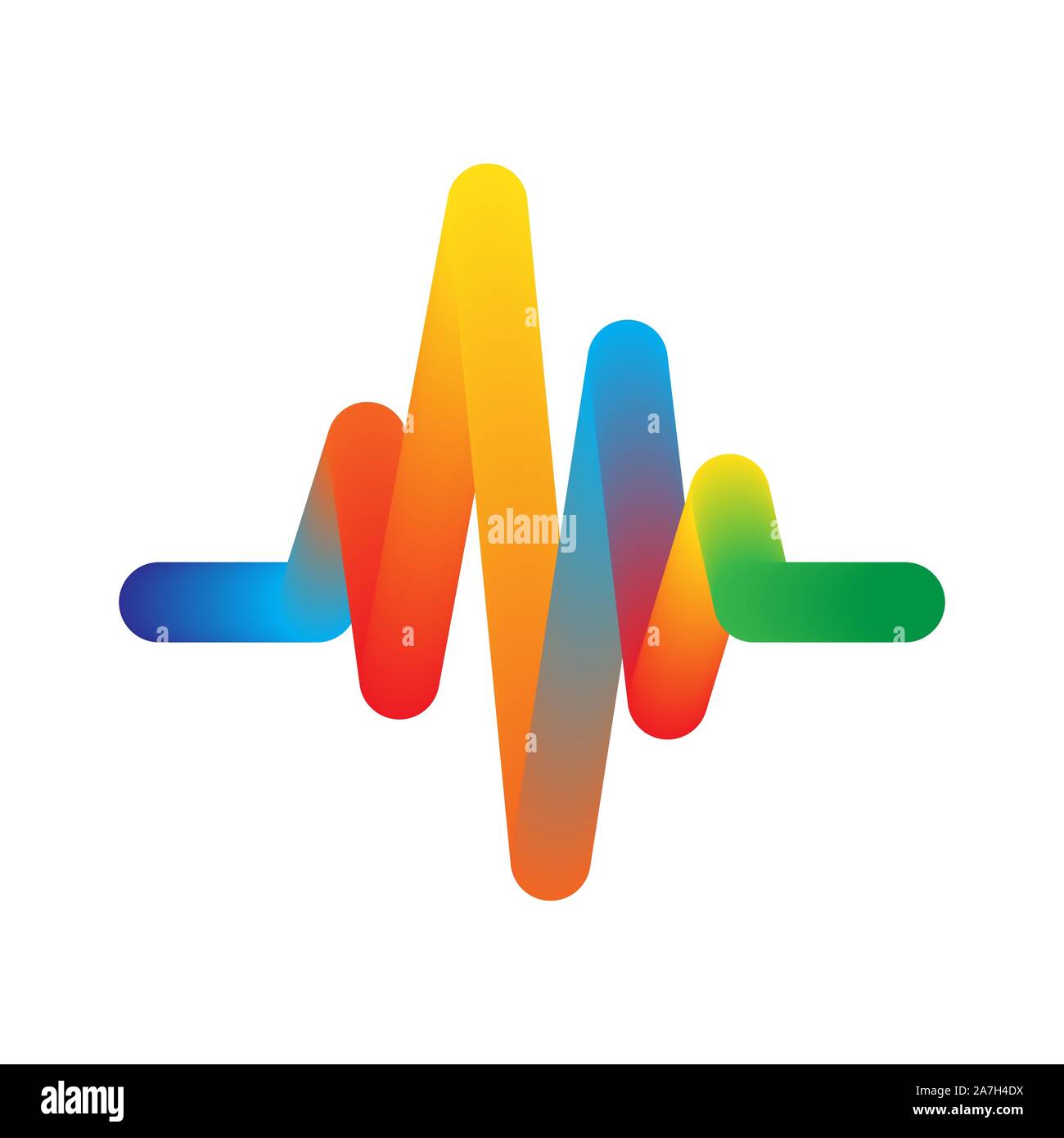 Heartbeat icon isolated. Colored Pulse icon - vector. Abstract medical ...