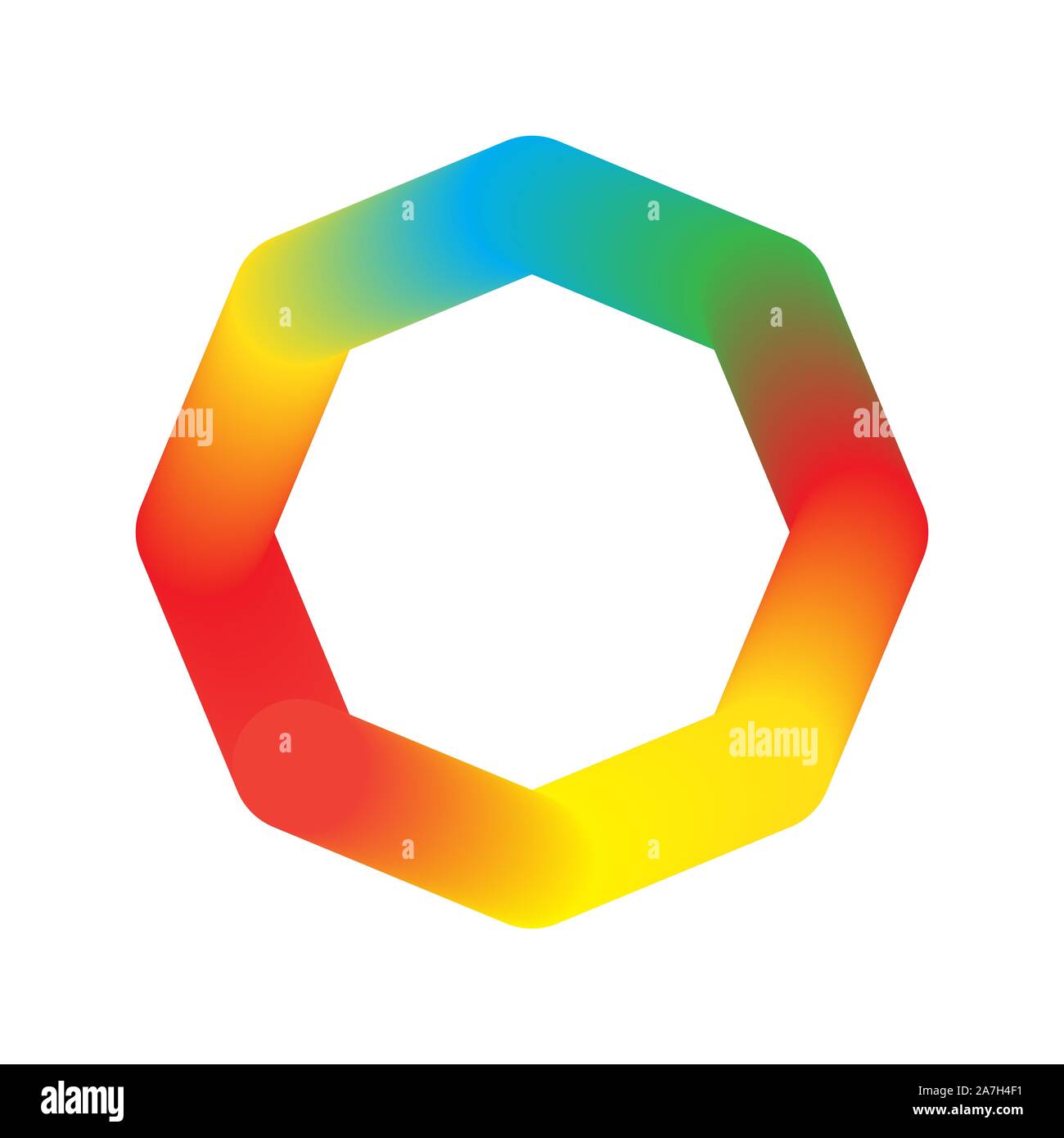 Abstract rounded frame. Colorful vector round frame. Abstract frame ...