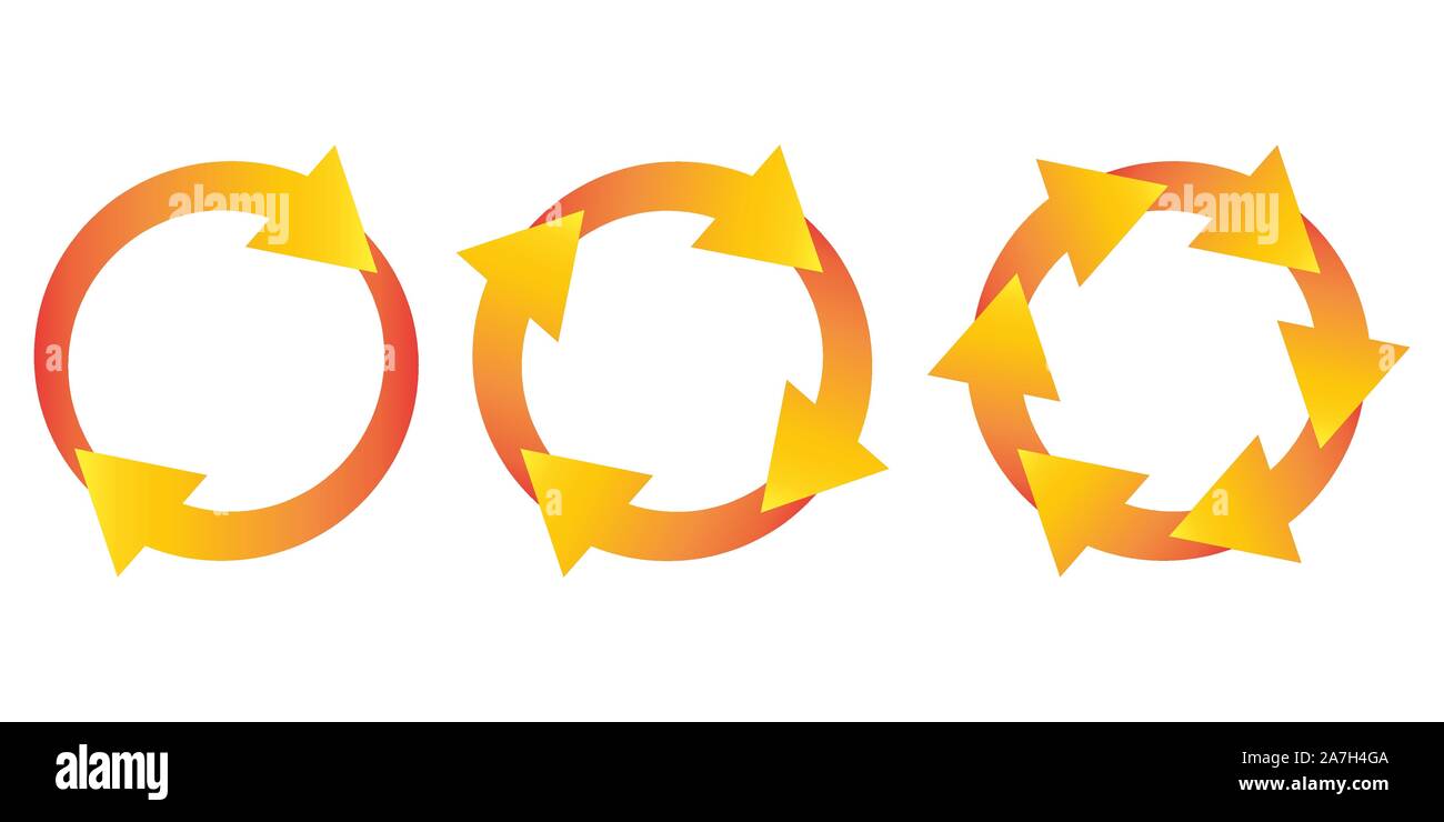 Set of circle arrows. Reload arrows isolated. Color refresh vector ...