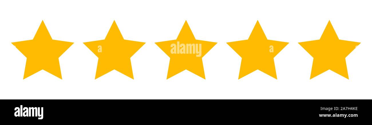 Five star rating icon. Rating stars - vector. Flat stars isolated Stock ...