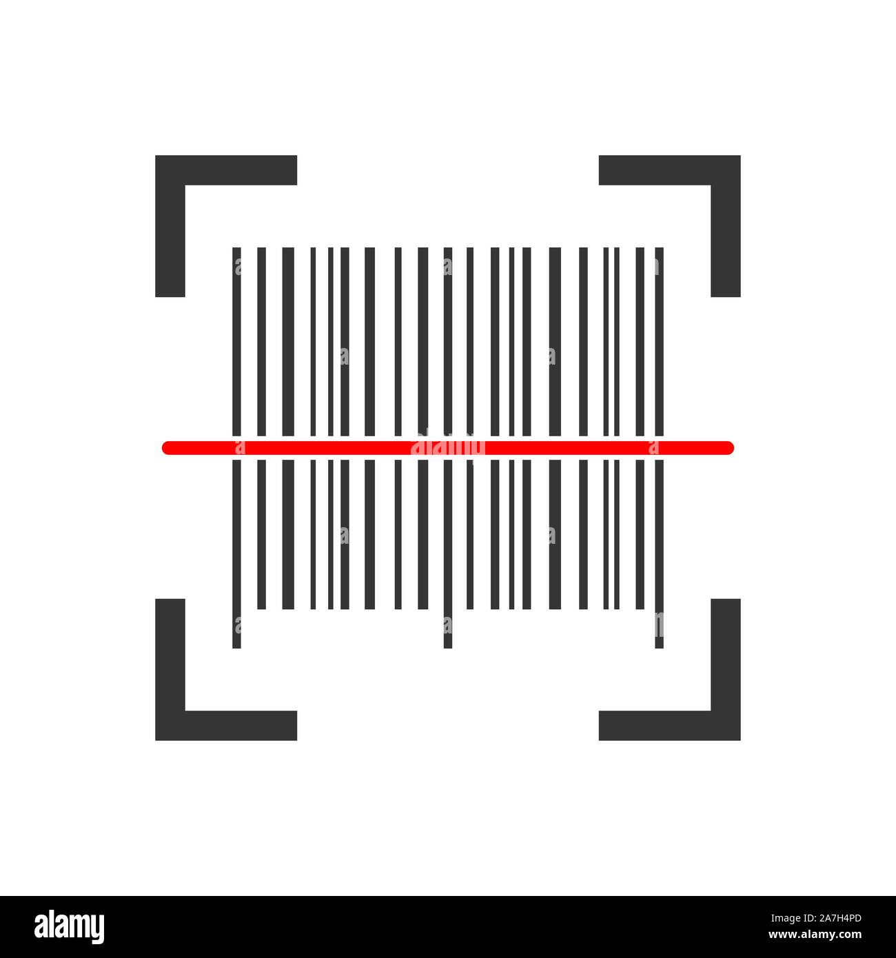 Barcode icon - vector. Barcode icon in flat style. Vector barcode icon ...