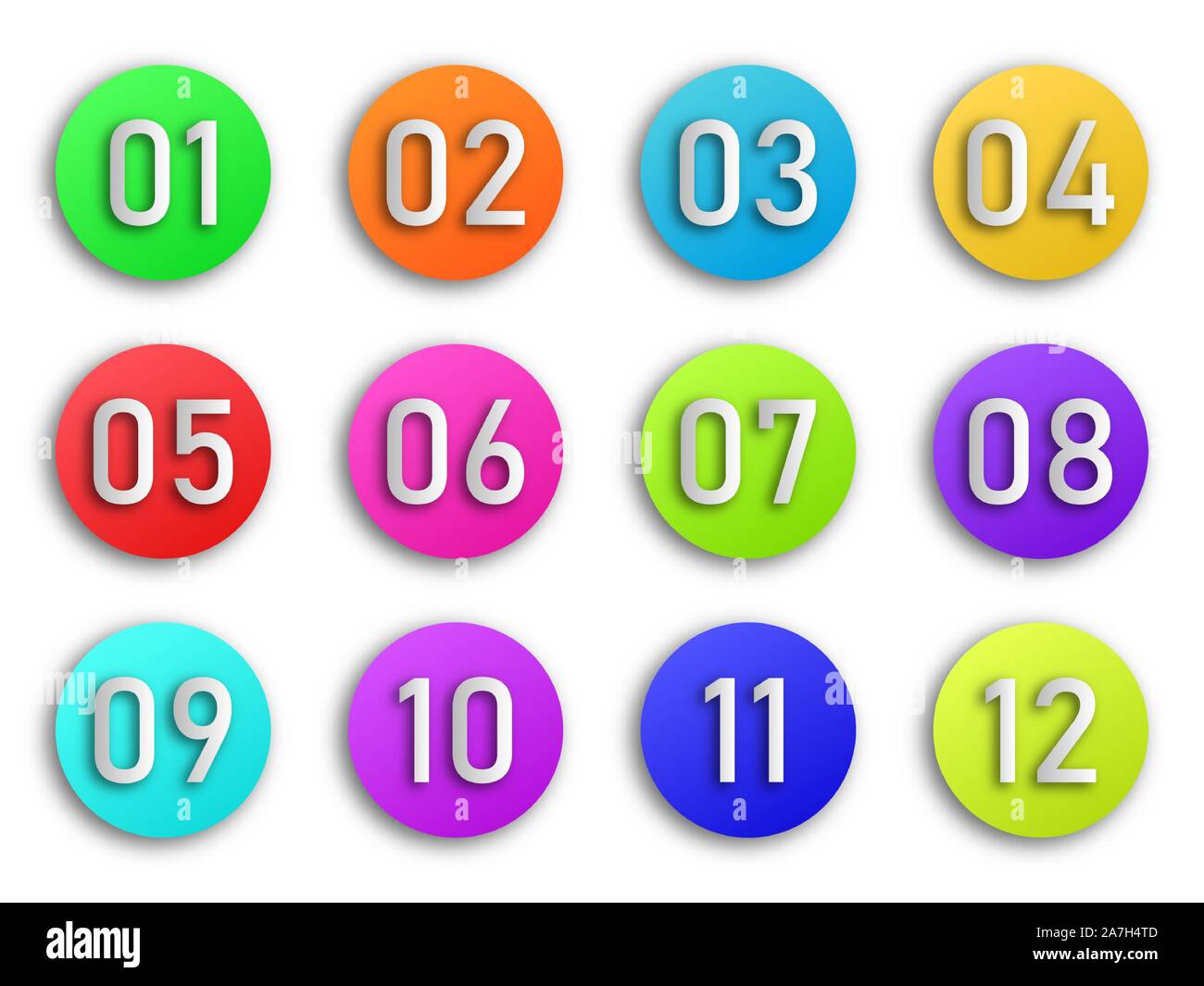 Number bullet point. Infographic numbers in circle. Vector Infographic ...