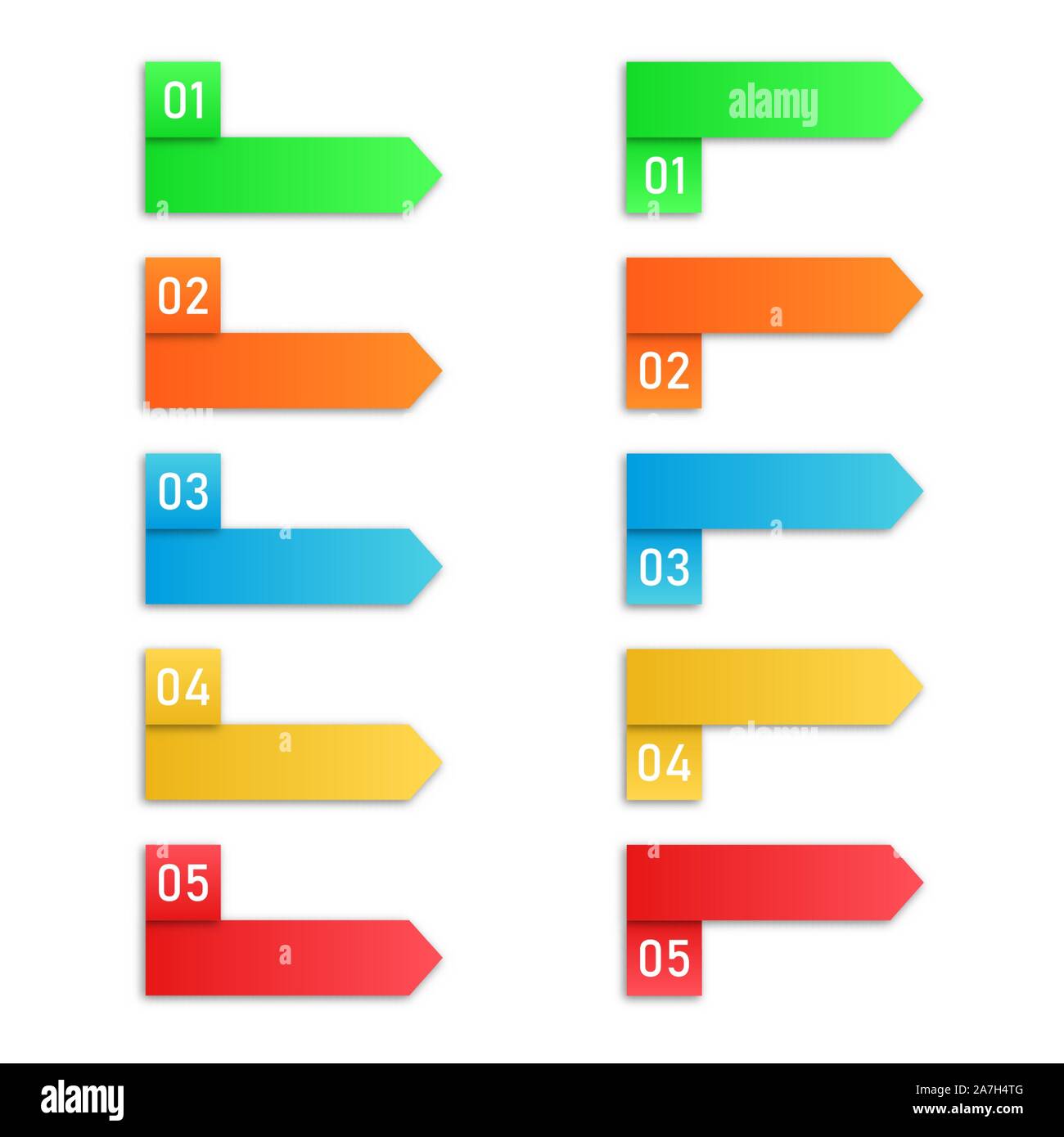 Colored process steps. Vector Infographic elements. Numbers of business ...