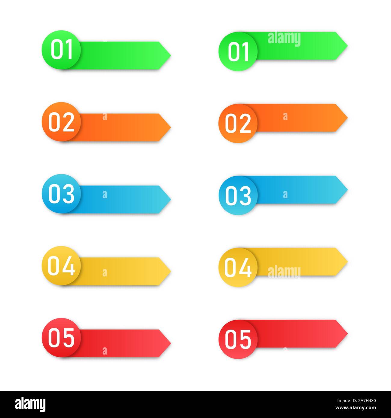 Colored process steps. Vector Infographic elements. Numbers of business ...