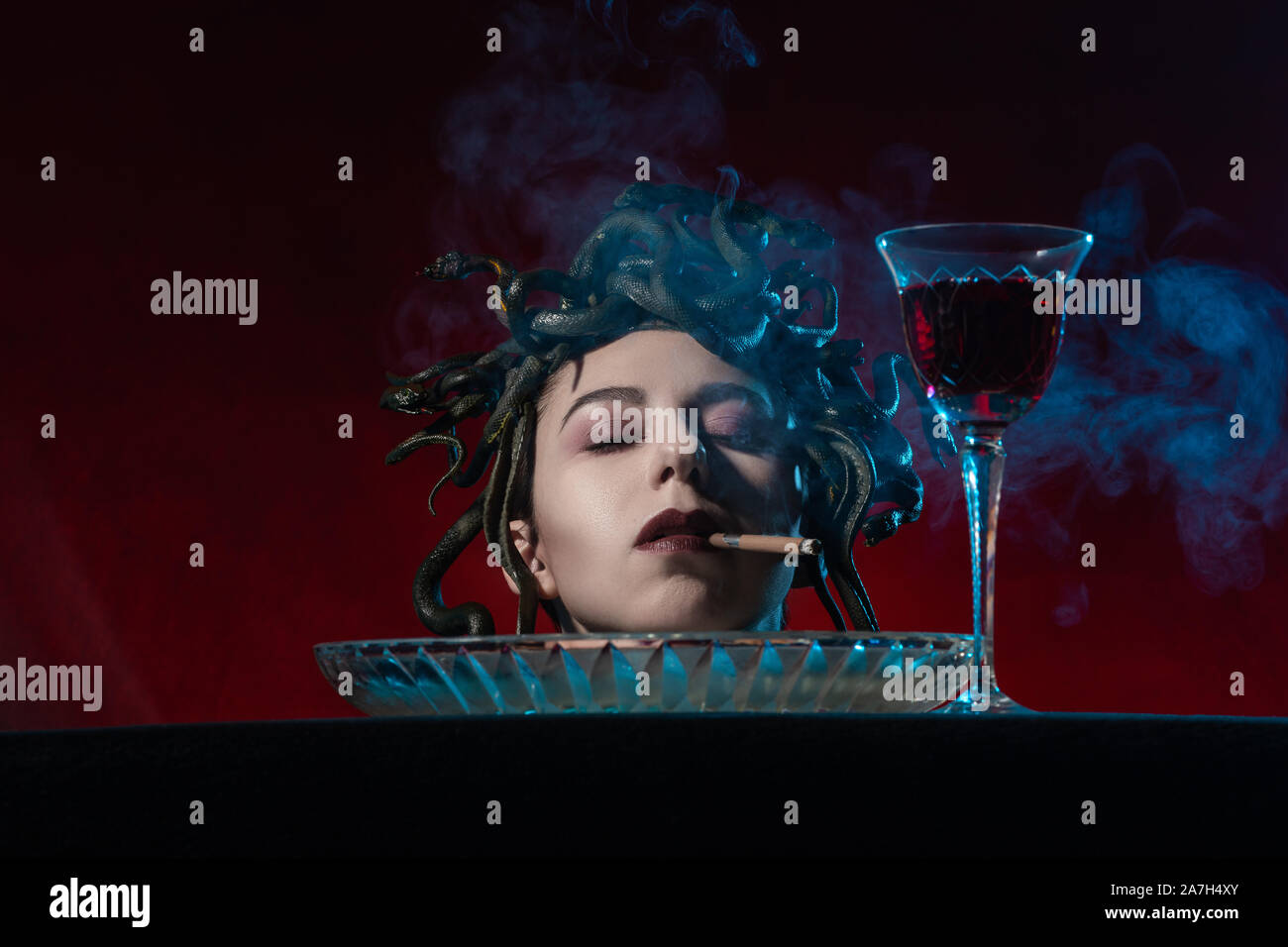 Woman snake medusa hi-res stock photography and images - Alamy