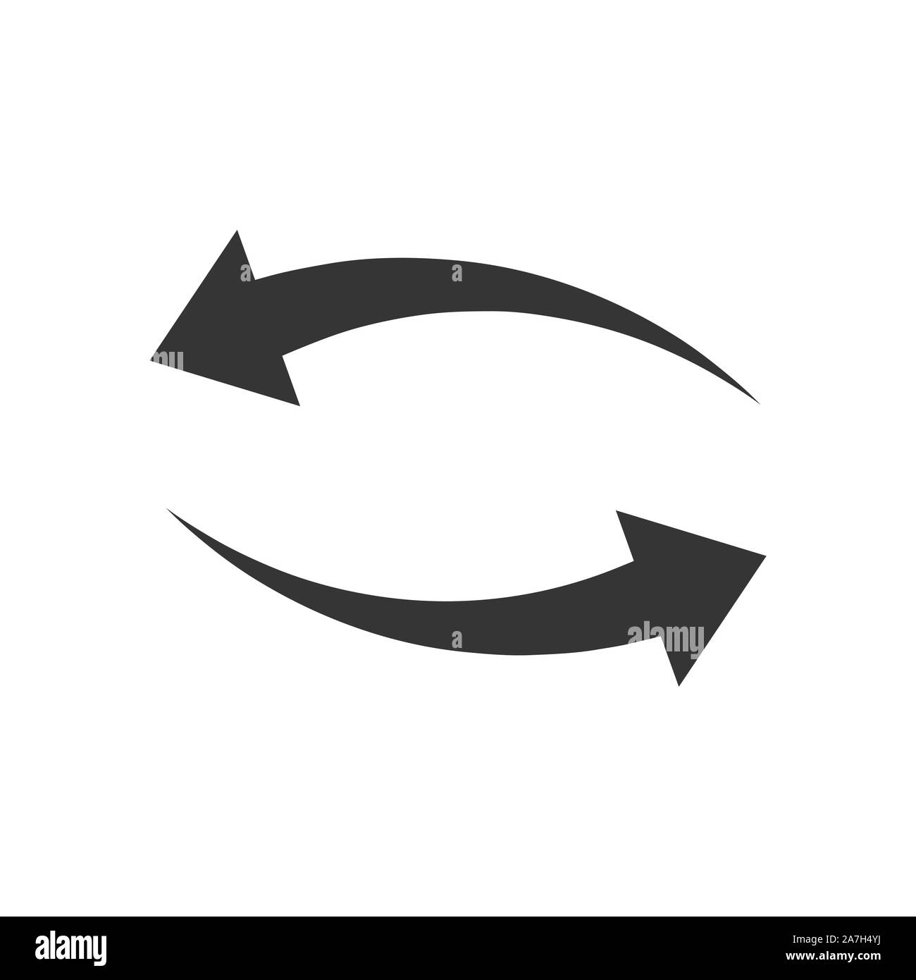 Reload arrows. Black Reset symbol. Vector arrow. Rotation arrows ...