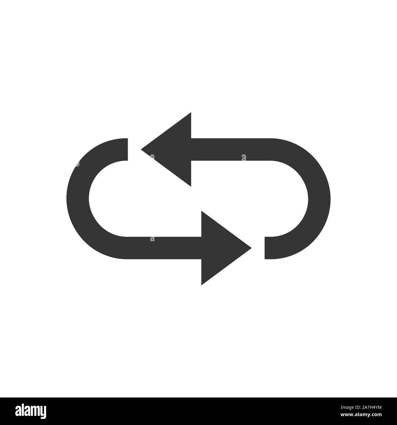 Reload arrows. Black Reset symbol. Vector arrow. Rotation arrows ...