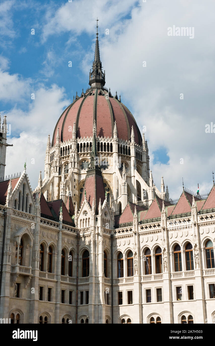 Architectural detail of Hungarian Parliament Building. Budapest Stock ...