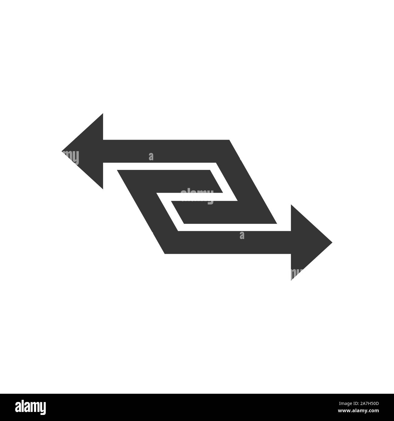 Reload arrows. Black Reset symbol. Vector arrow. Rotation arrows isolated Stock Vector Image ...