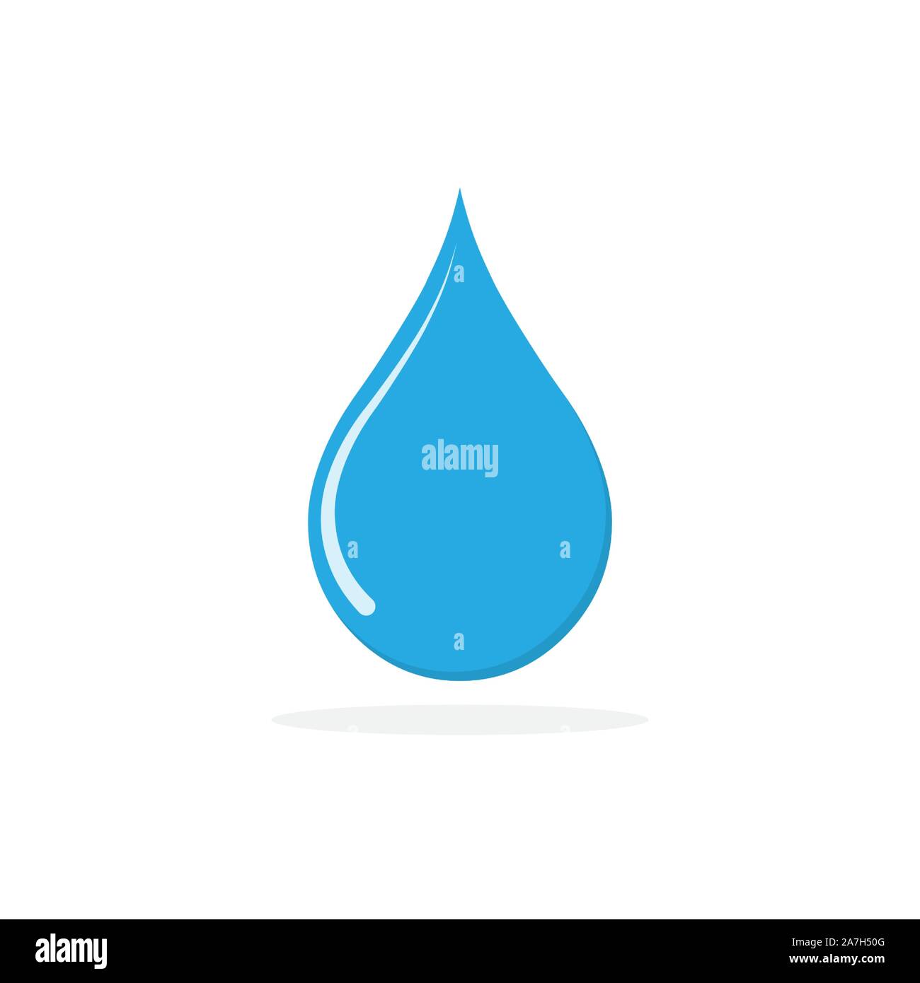 Vector drop icon. Blue water drop icon isolated. Drop in flat design ...