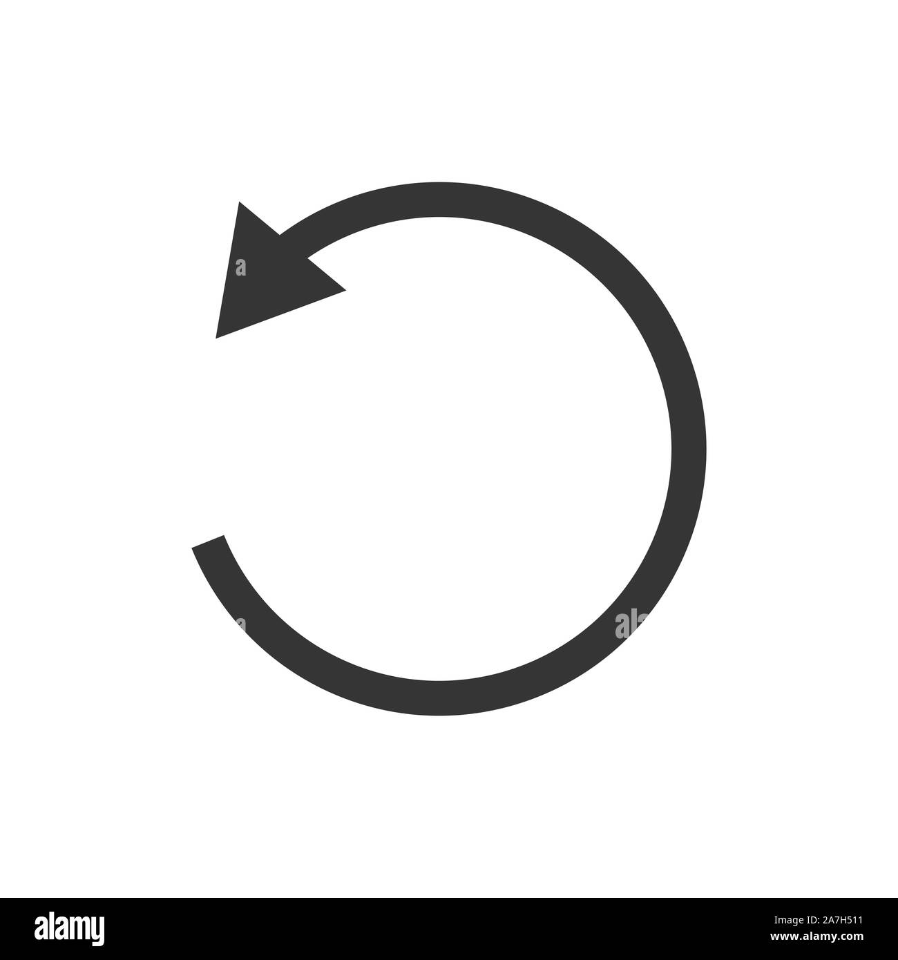 Circle arrow. Reload arrow icon isolated. Black refresh vector arrow ...