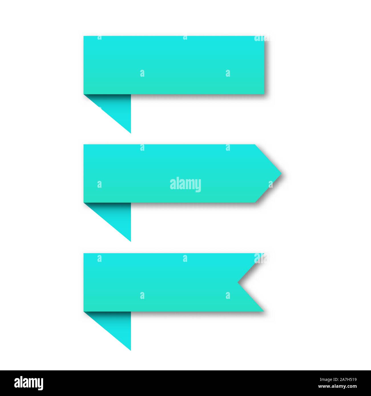 Set of vector paper banners. Colored elements of infographic design. Vector infographic elements ...