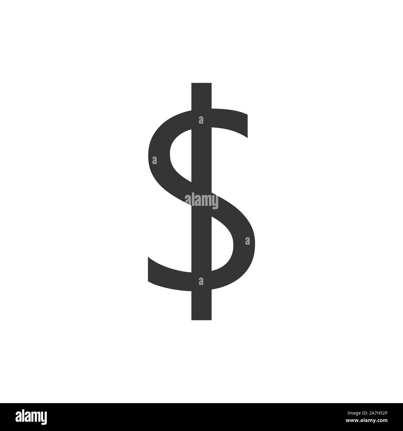 Vector Dollar icon. Black symbol of dollar. Vector icon isolated. Money ...