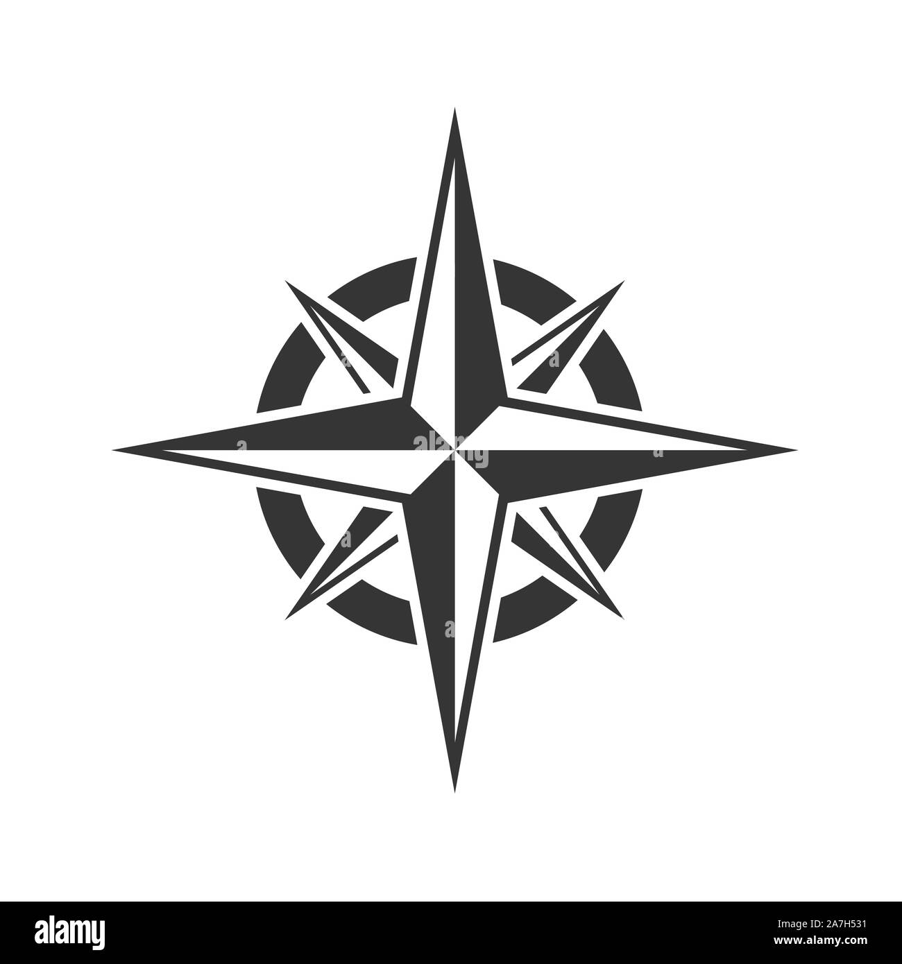 Blank Compass Rose Vector