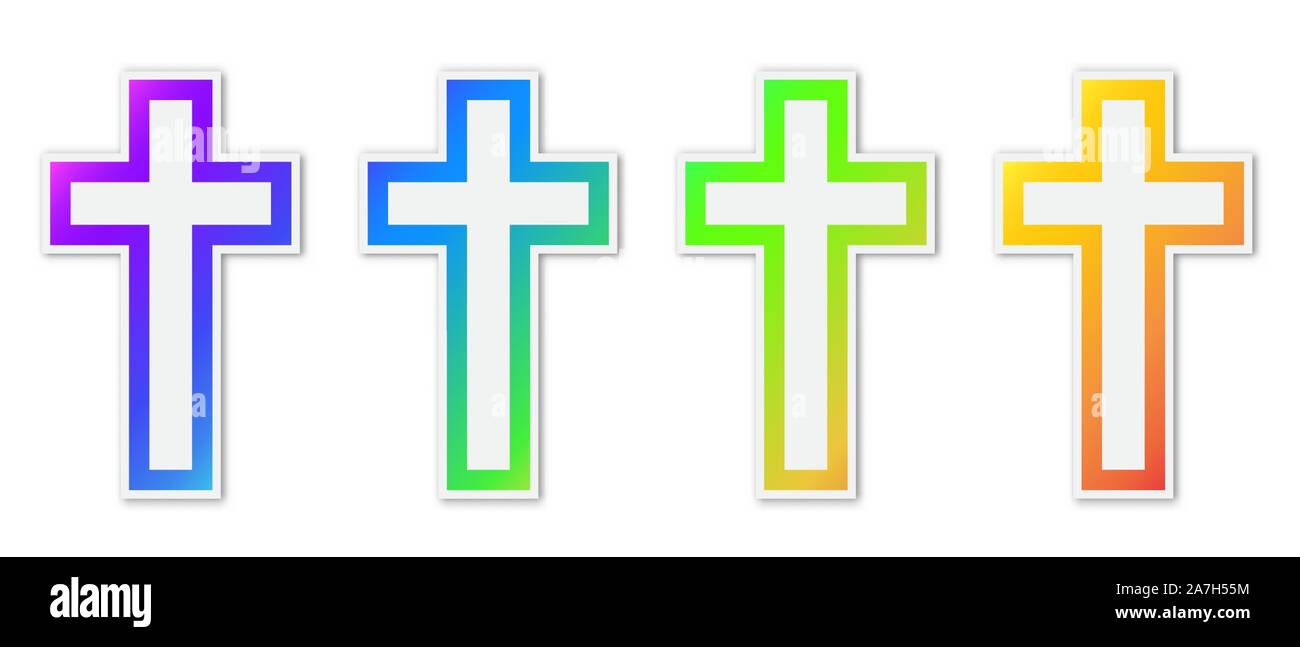 Colorful Crosses Clipart