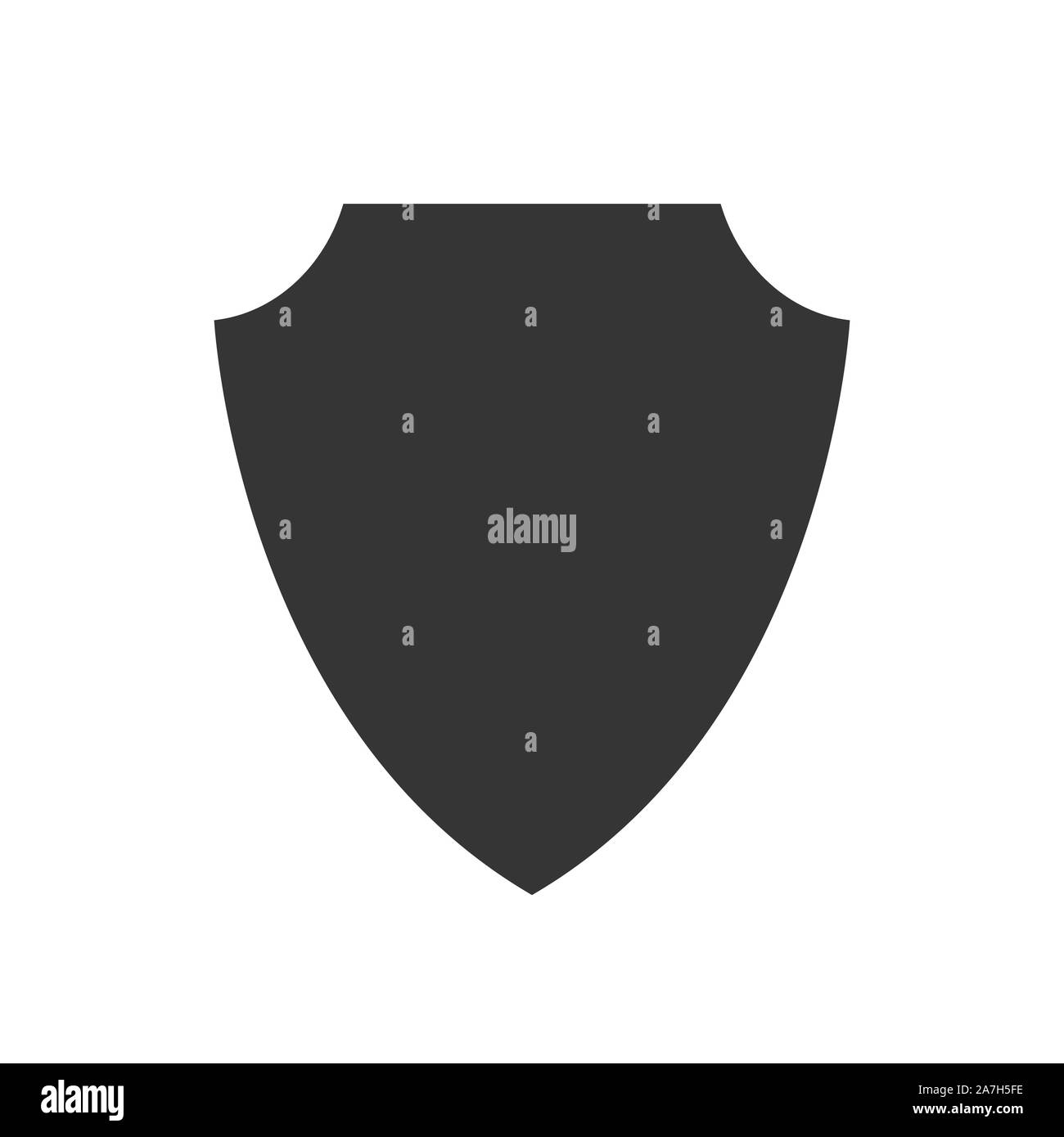Shield icon isolated. Black vector shield icon. Shield in flat style ...