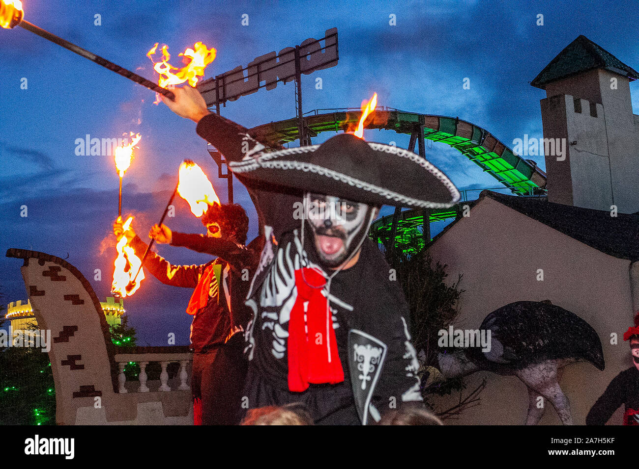 " Bring on the fire project" display at the Day Of The Dead' Festival ...