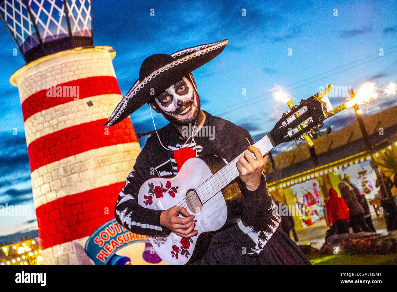 " Bring on the fire project" display at the Day Of The Dead' Festival ...