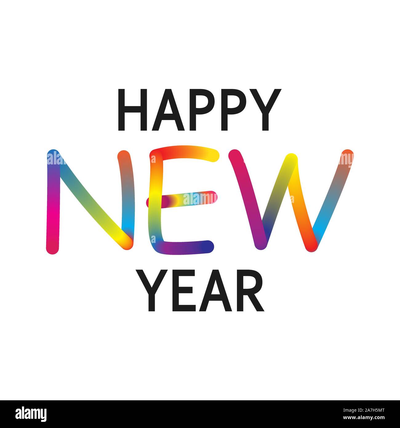Happy New Year background. Colorful letters isolated. Festive vector ...