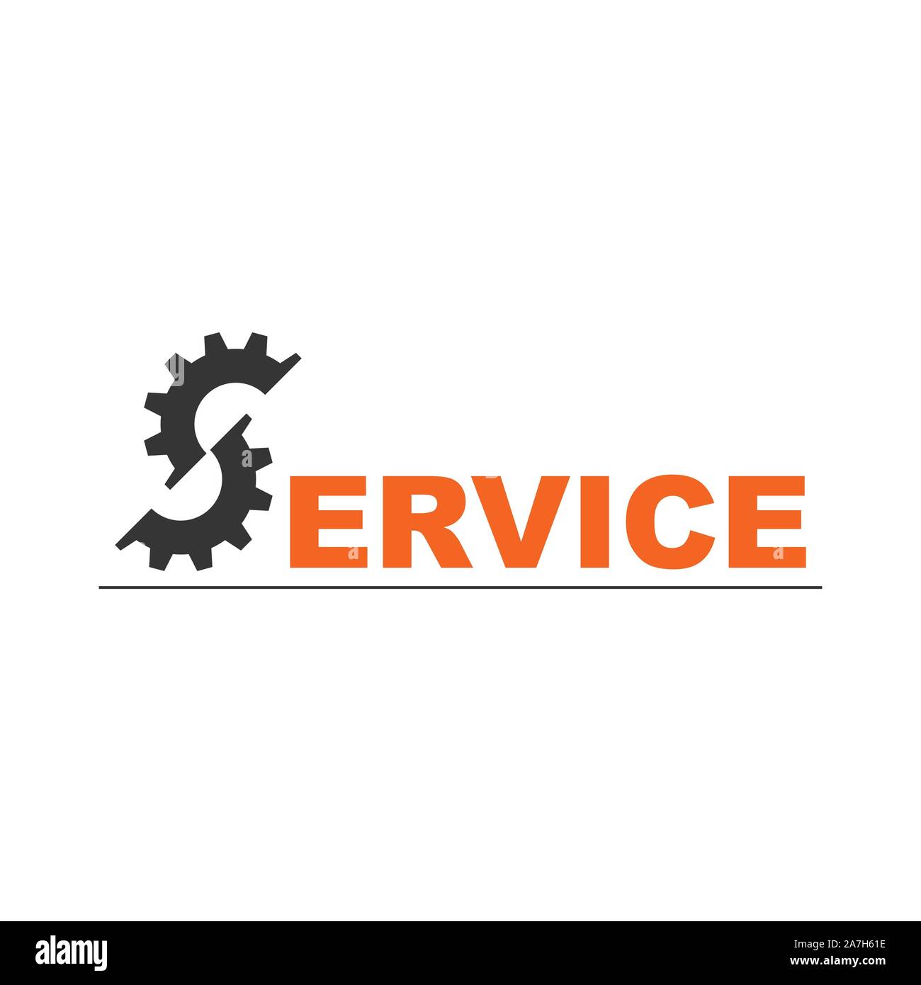 Vector service icon isolated. Black service tools icon in flat design ...