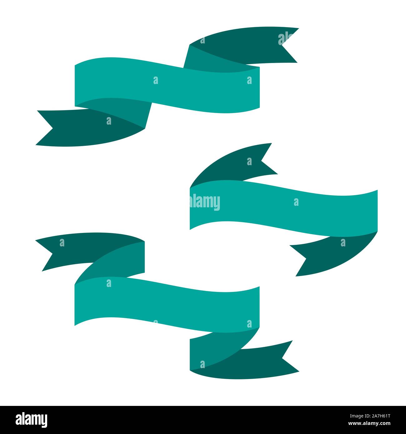 Set of ribbons - vector. Empty ribbons. Different ribbons isolated ...