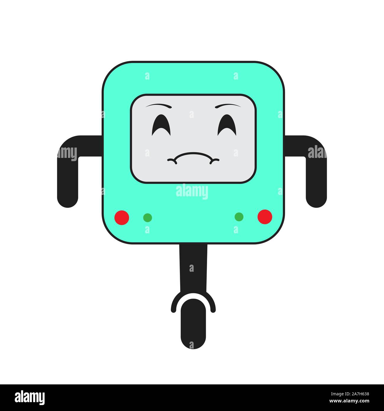 Vector robot icon. Black face of robot. Face of robot isolated Stock ...