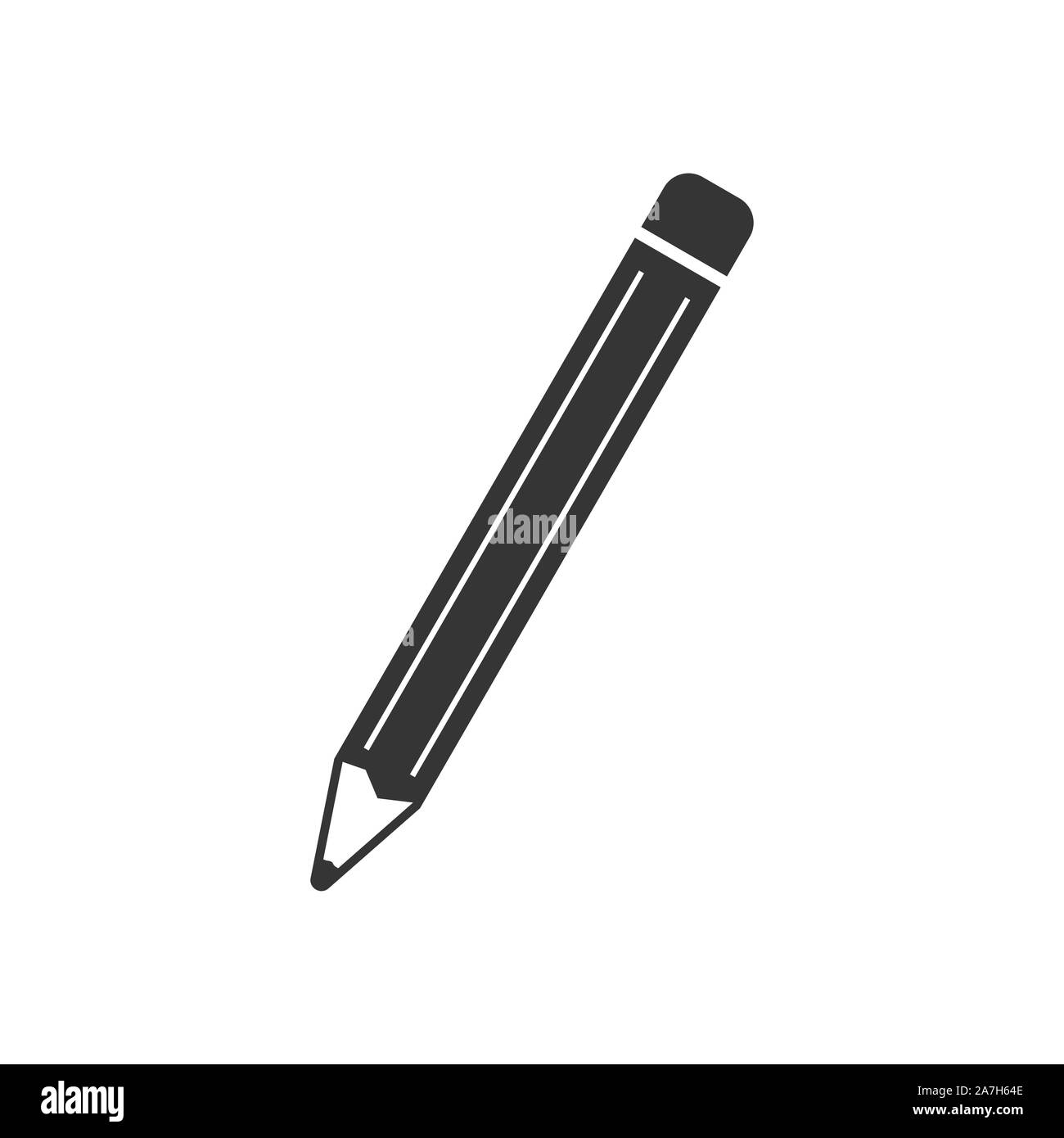 Pencil icon - vector. Black pencil icon. Pencil icon in flat design ...