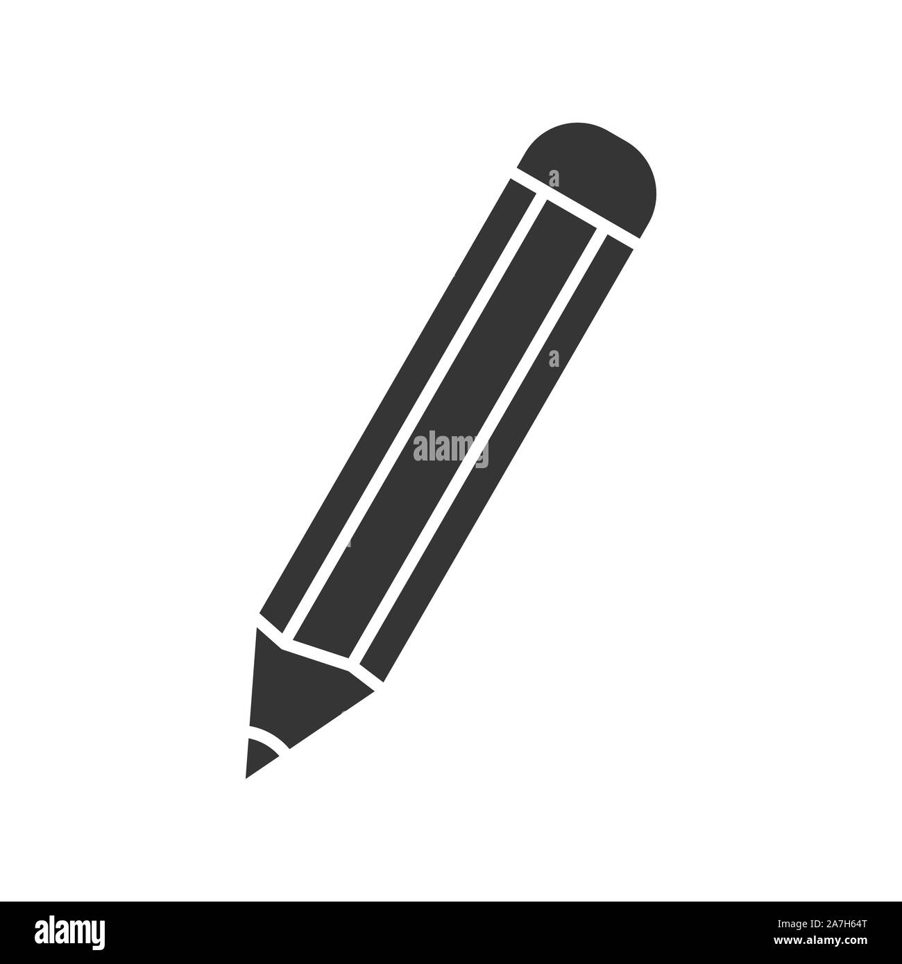 Pencil icon - vector. Black pencil icon. Pencil icon in flat design ...