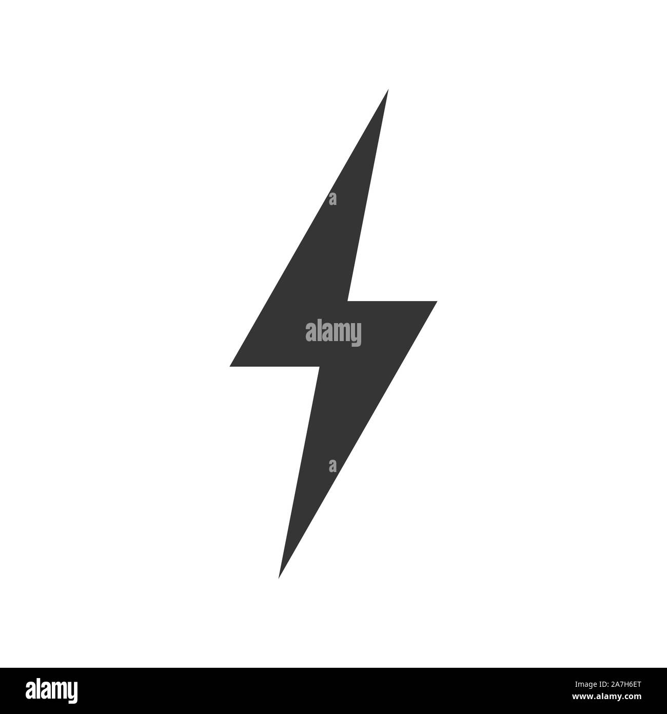 Lightning icon - vector. Black lightning icon. Electric power logo ...