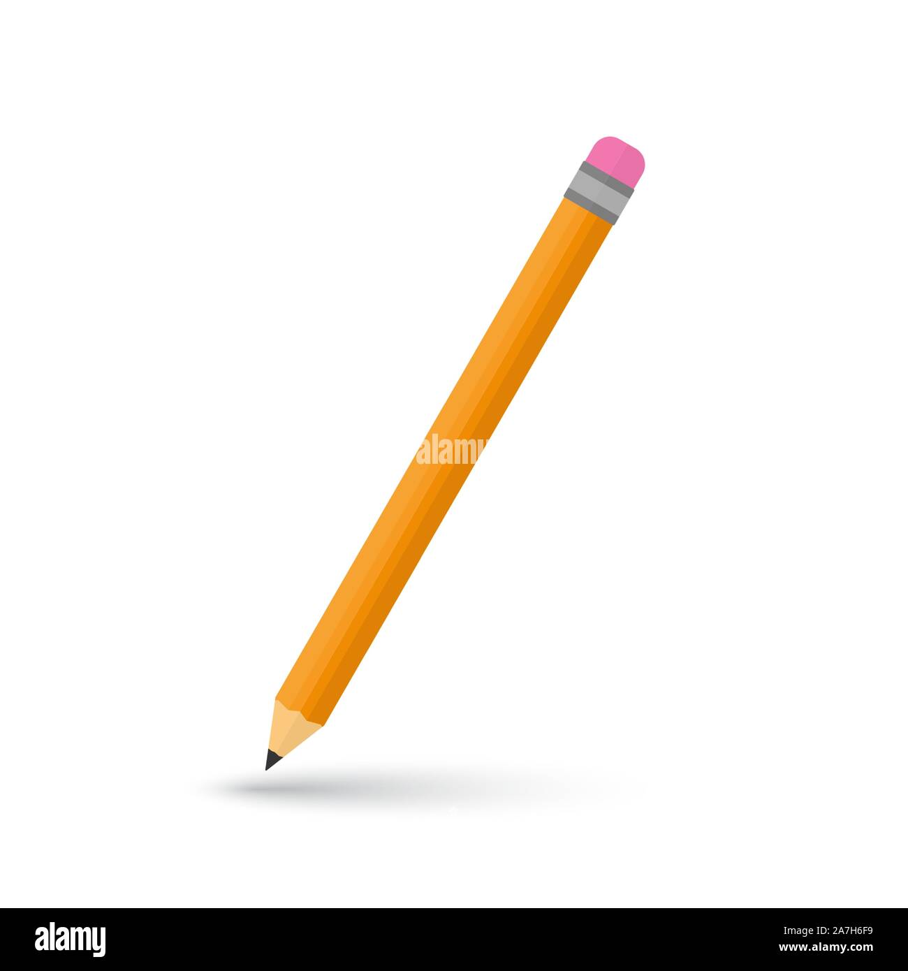Pencil icon - vector. Color pencil icon. Pencil icon in flat design ...