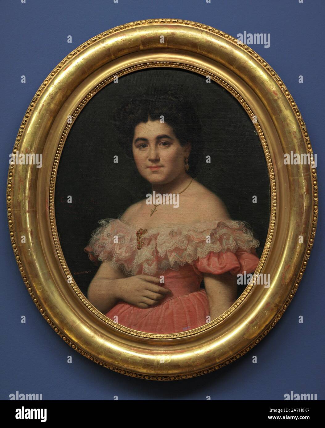 Carlos Luís de Ribera y Fieve (1815-1891). Pintor español. Retrato de ...