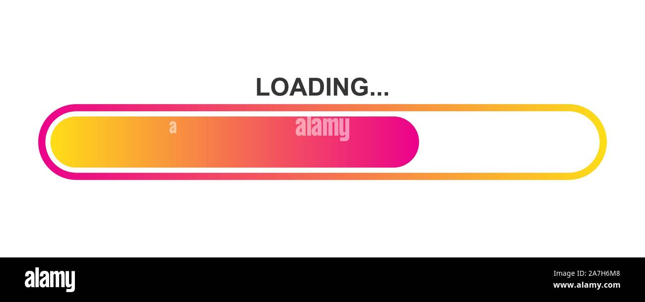Colorful vector loading icon. Abstract progress loading bar isolated ...