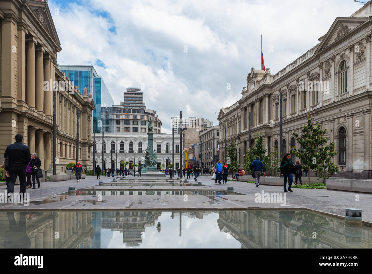 Santiago de Chile Square Stock Photo - Alamy
