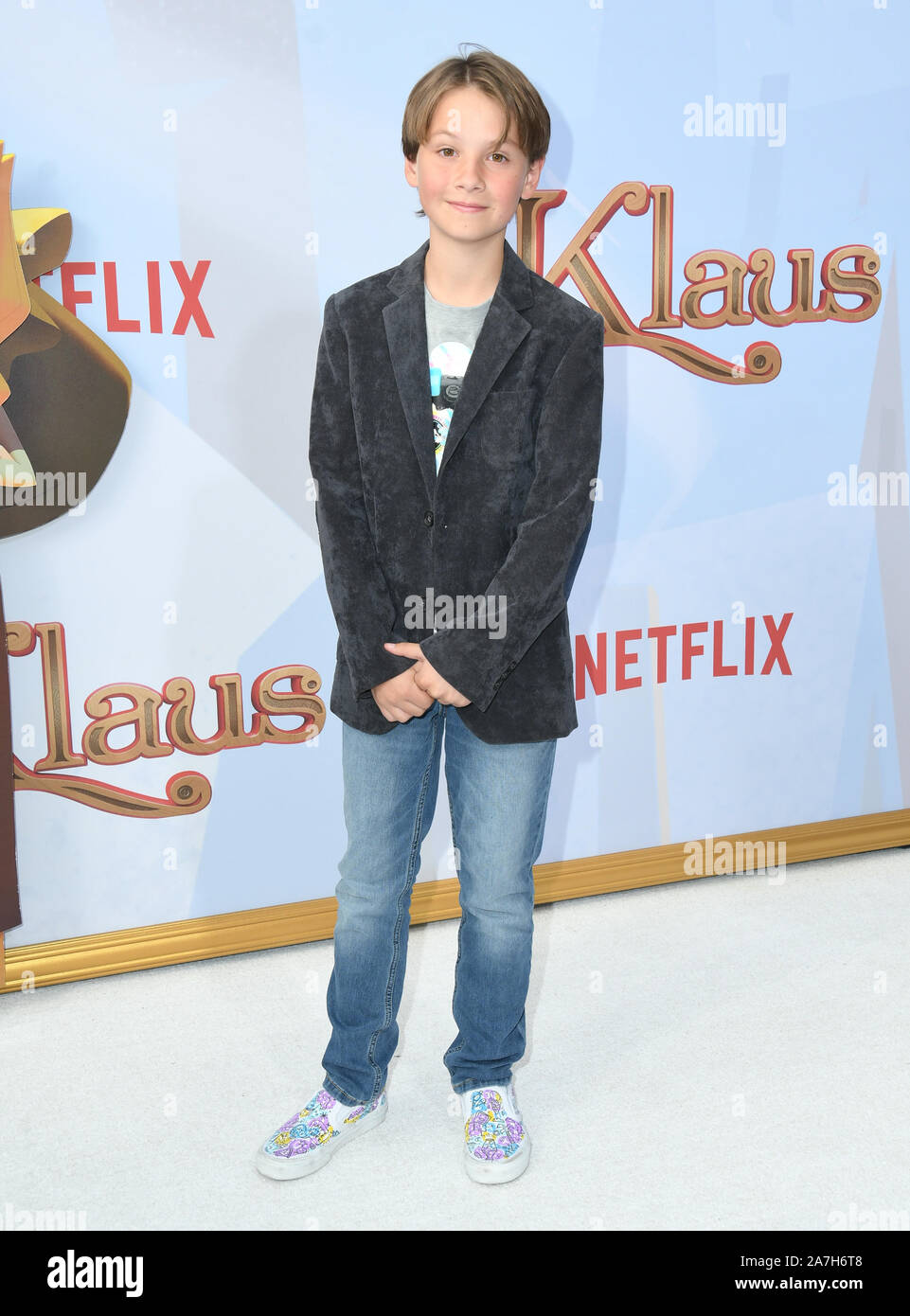 02 November 2019 - Westwood, California - Finn Carr. Netflix's "Klaus ...