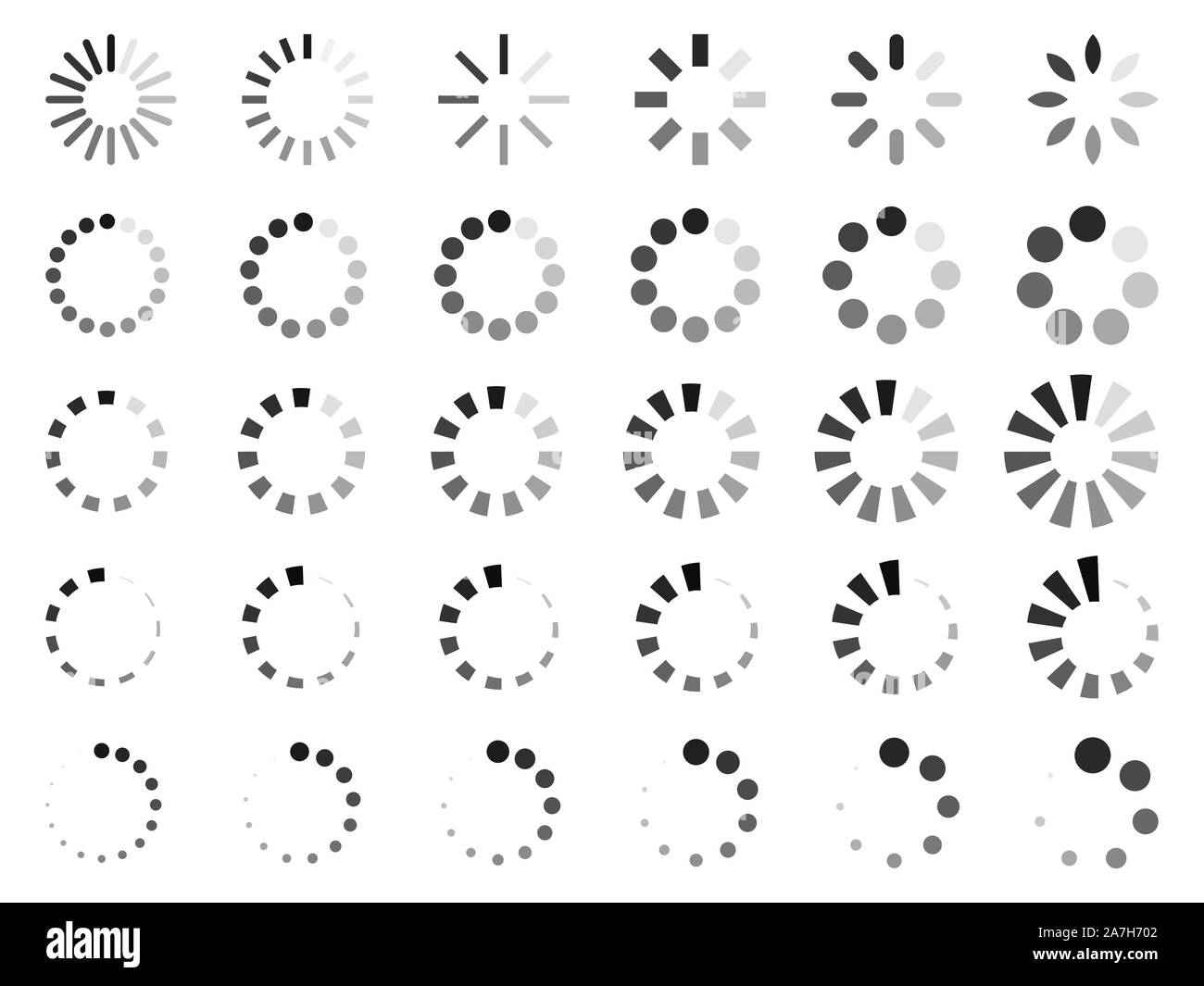 Vector Loading icons set. Black load icons isolated. Loading icon ... Vector Loading icons set. Black load icons isolated. Loading icon ...