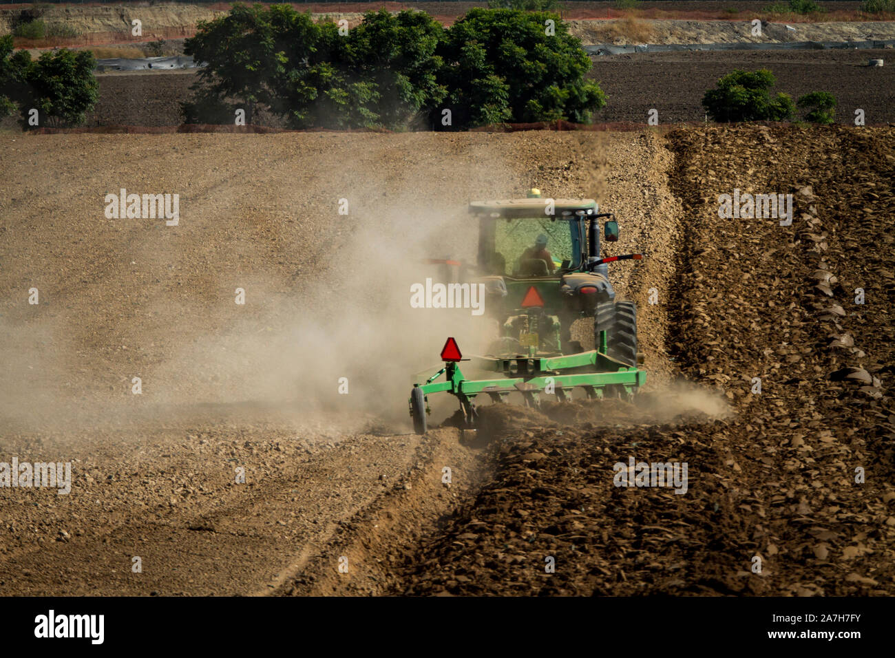 Agriculture tractor wind dust hi-res stock photography and images - Alamy