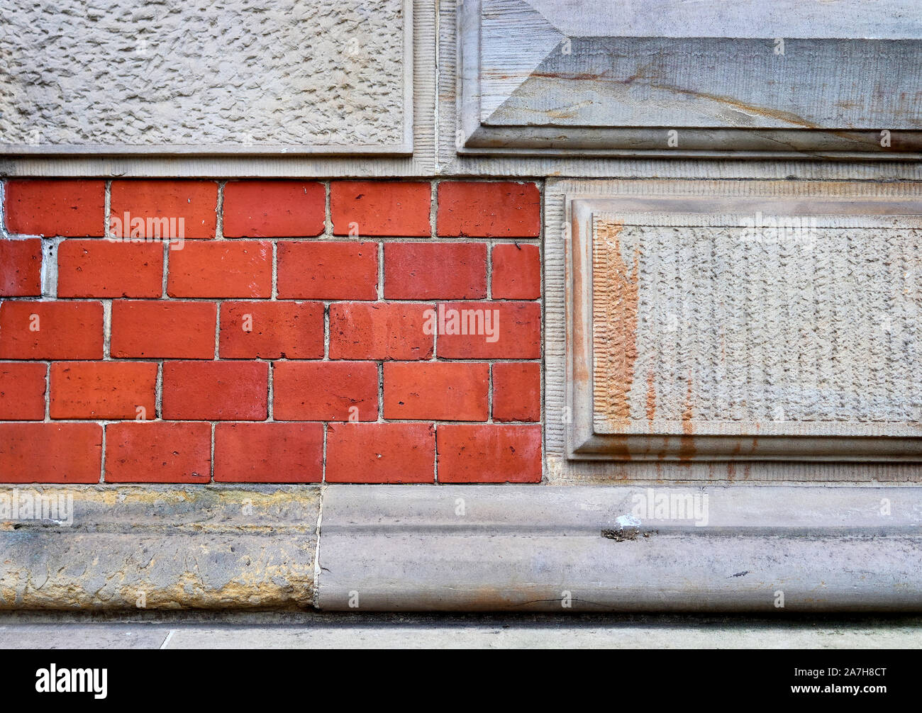 Detailed close up view on concrete floor and pavement textures with ...